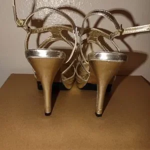 Lasonia | Shoes | Lasonia Platform Gold Dress Heel | Poshmark